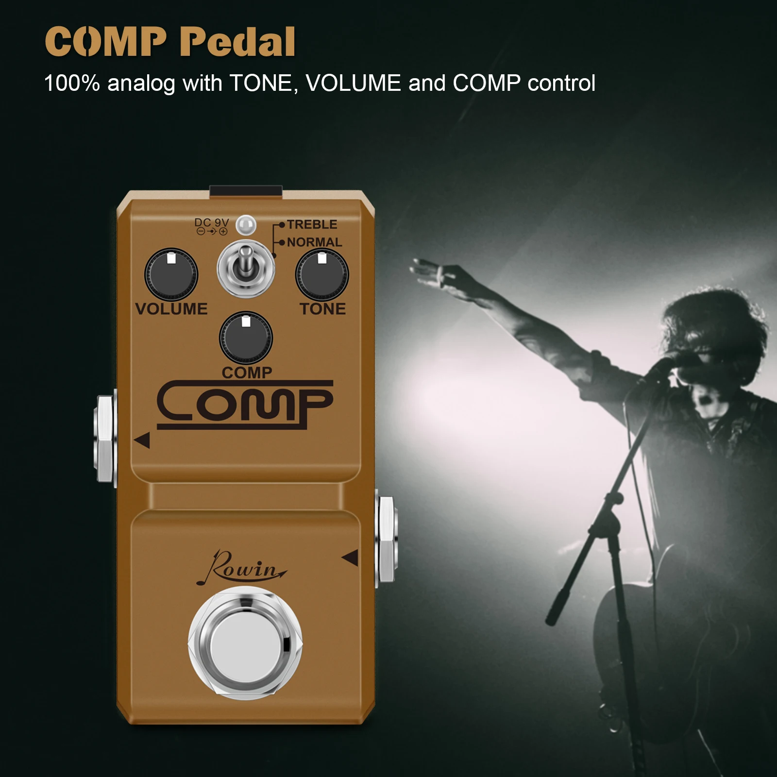 Rowin-Guitar-Effect-Pedal-Compressor-Bass-Pedal-Comp-Compression ...