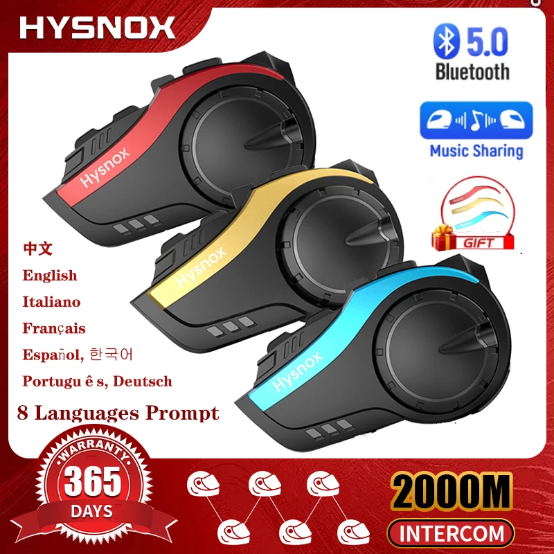 Helmet Intercom Headset Motorcycle 2000m - Hy-02 Motorcycle Helmet ...