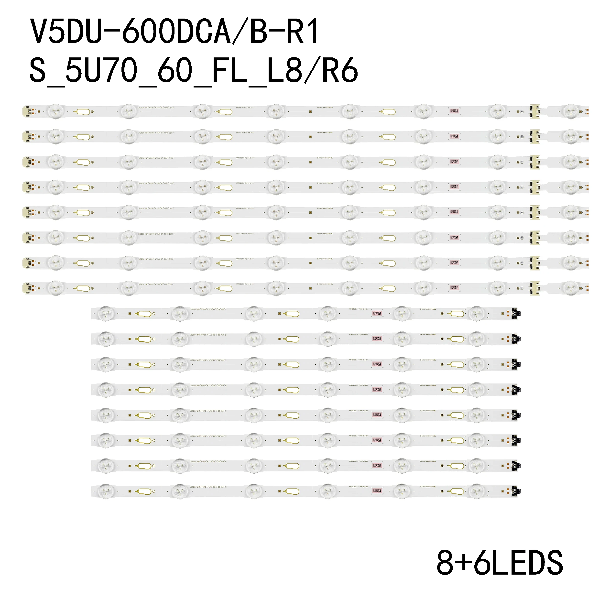 16Pcs-Set-LED-Strip-UA60KU6000W-UE60KU6000-UE60JU6000-UN60JU7100-V5DU ...