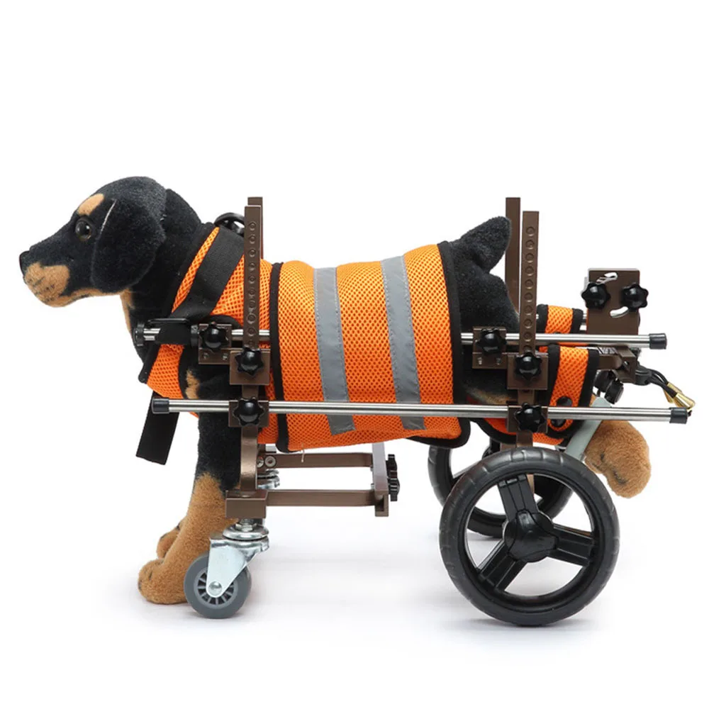 Pet-Four-Wheeled-Walking-Aid-Carriage-Dog-Paralysis-Rehabilitation ...