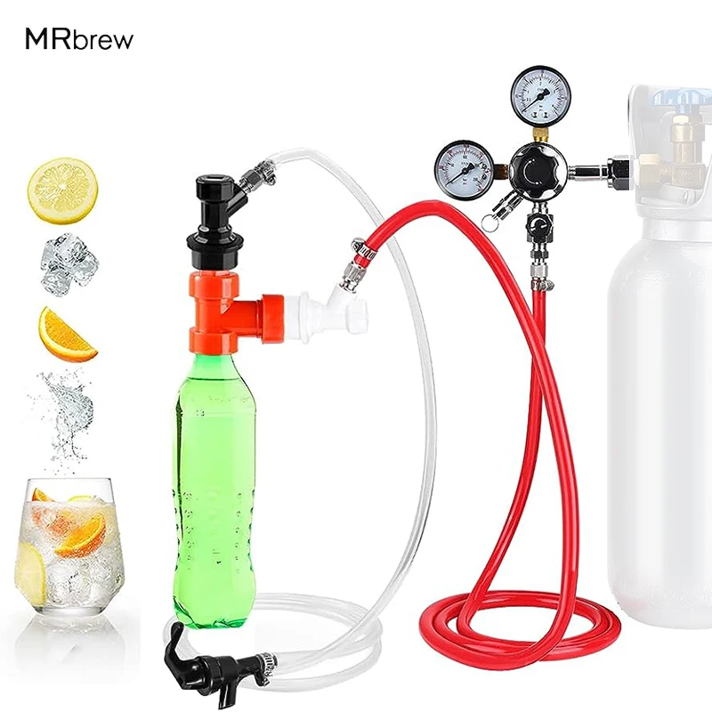 Homebrew-Beer-Carbonation-Kit-Co2-Regulator-Plastic-Picnic-Tap-1-5M-Gas ...