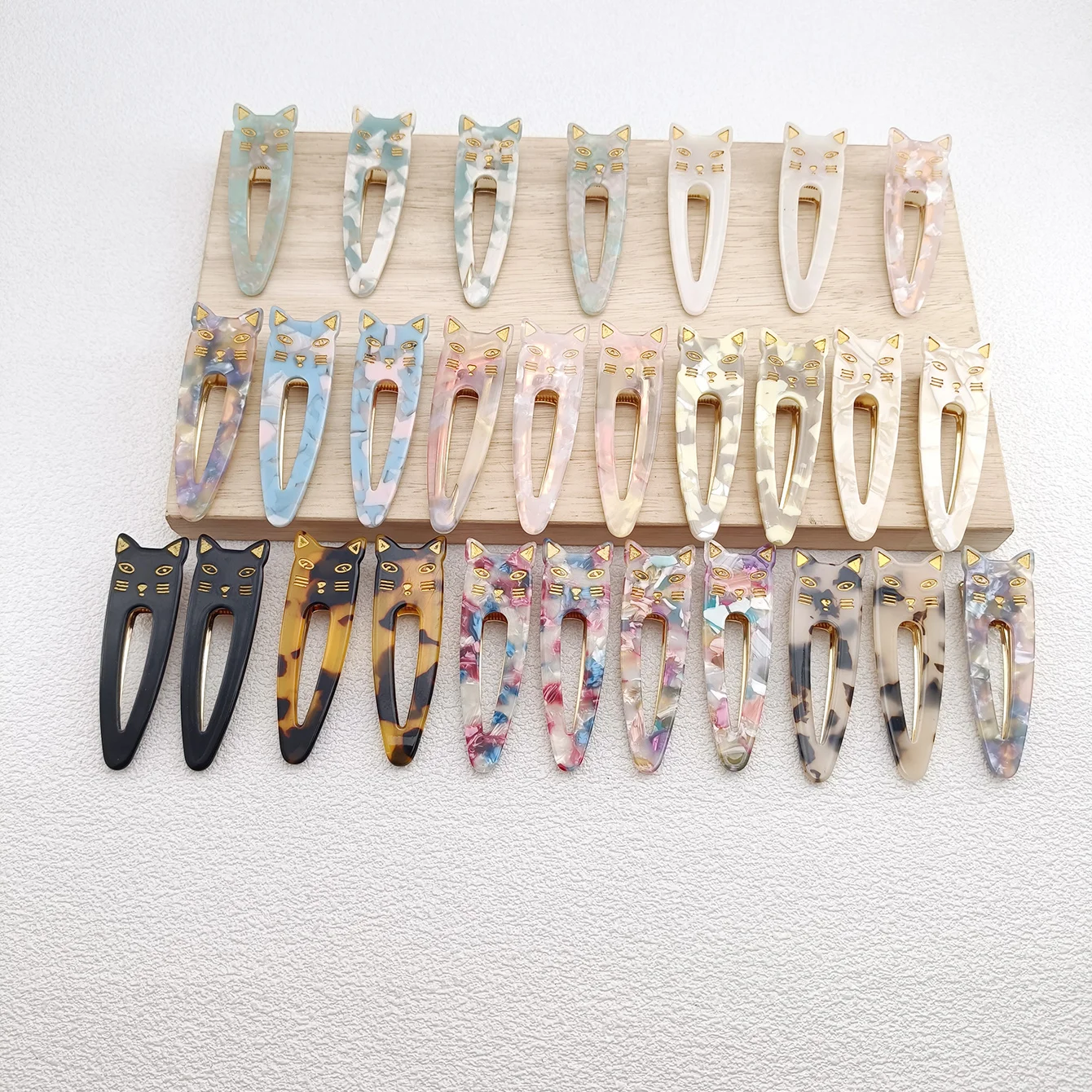 2Pcs/Set Hairpins Cute Cat Acetate Hair Clips Headdress For Women Girls ...