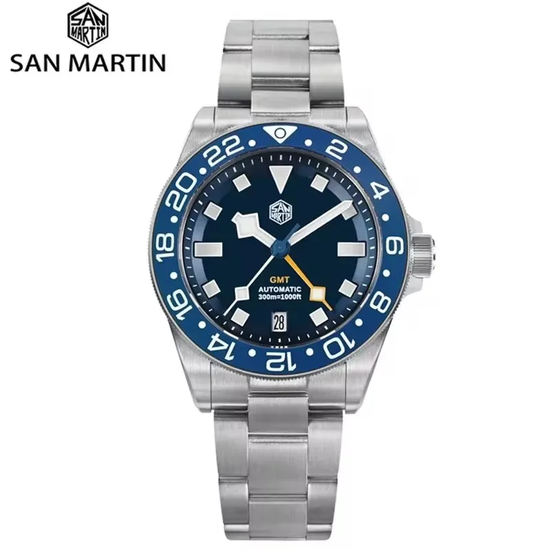 San-Martin-SN0121TC-Titanium-39mm-Watch-NH34-GMT-Automatic-Movement ...