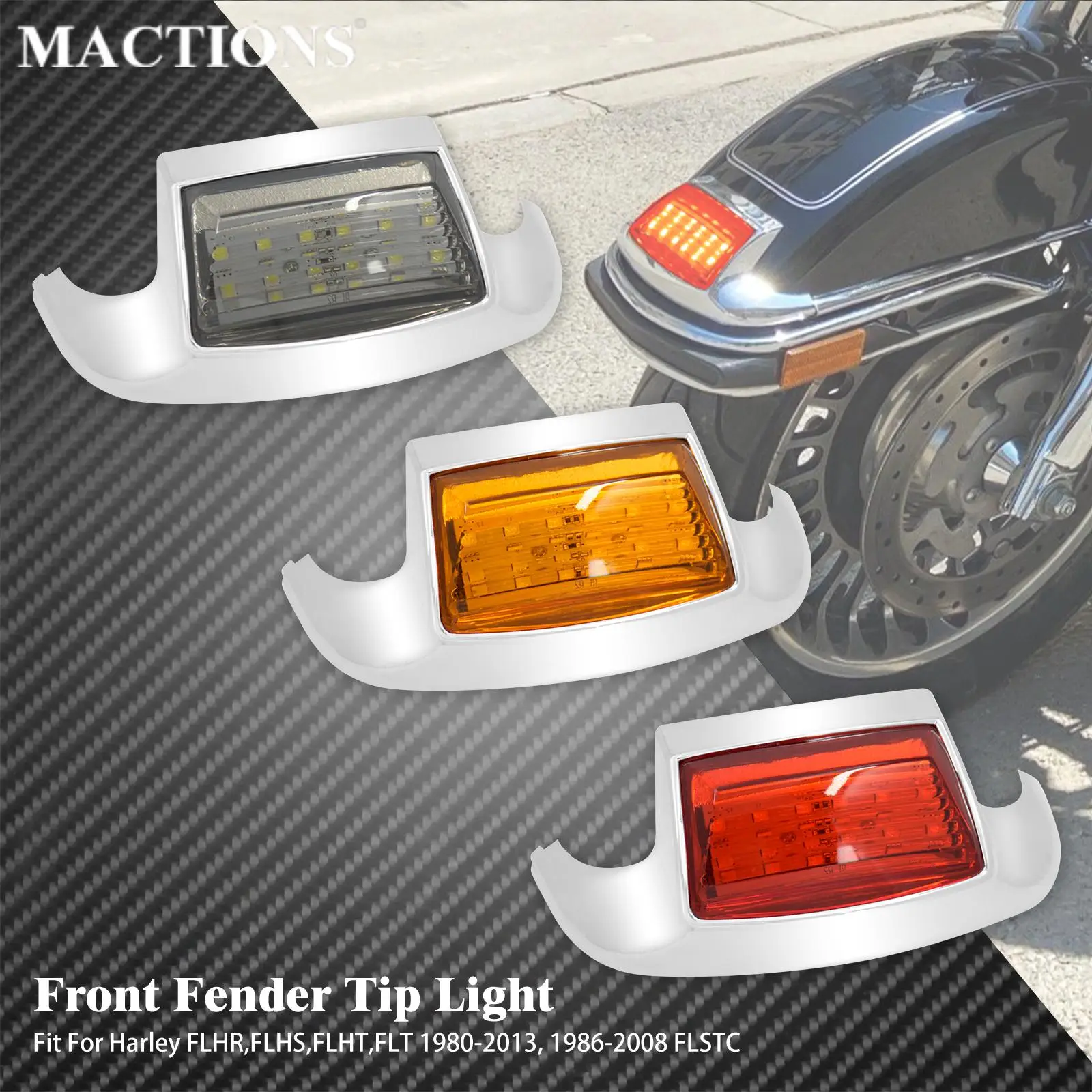 Motorcycle-LED-Front-Rear-Fender-Tip-Lights-Mudguard-Trim-Driving-For ...