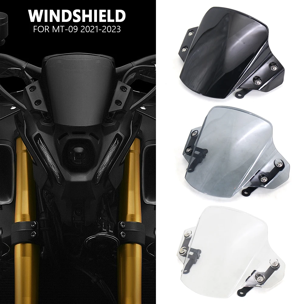New MT-09 2021 2022 2023 Windscreen Windshield Screen Motorcycly Fly ...