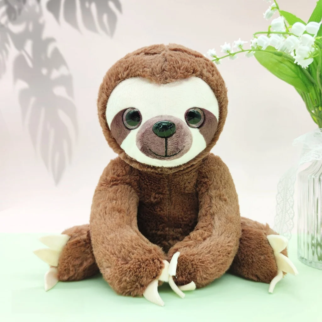 25cm-Cute-Sloth-Plush-Toy-High-Quality-Long-Haired-Stuffed-Animal-Ideal ...