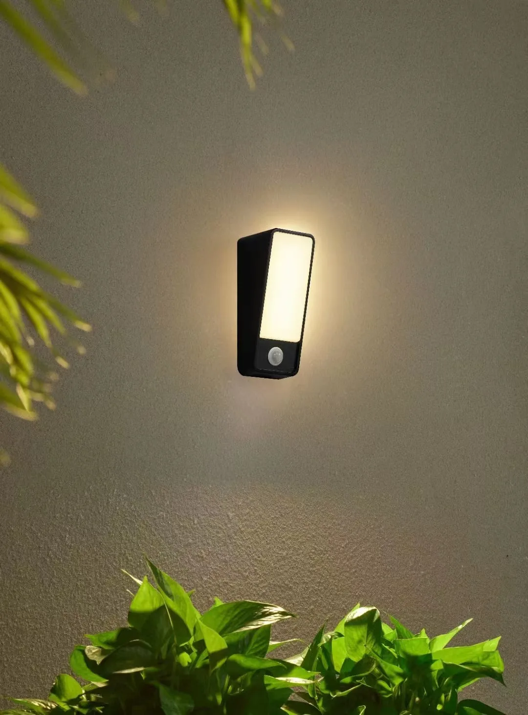 12W-LED-wall-lamp-Motion-Sensor-Lights-Modern-Black-Shell-Warm-White ...