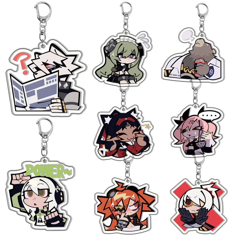 Game Zenless Zone Zero Funny Meme Keychain Ellen Joe Hoshimi Miyabi Von ...