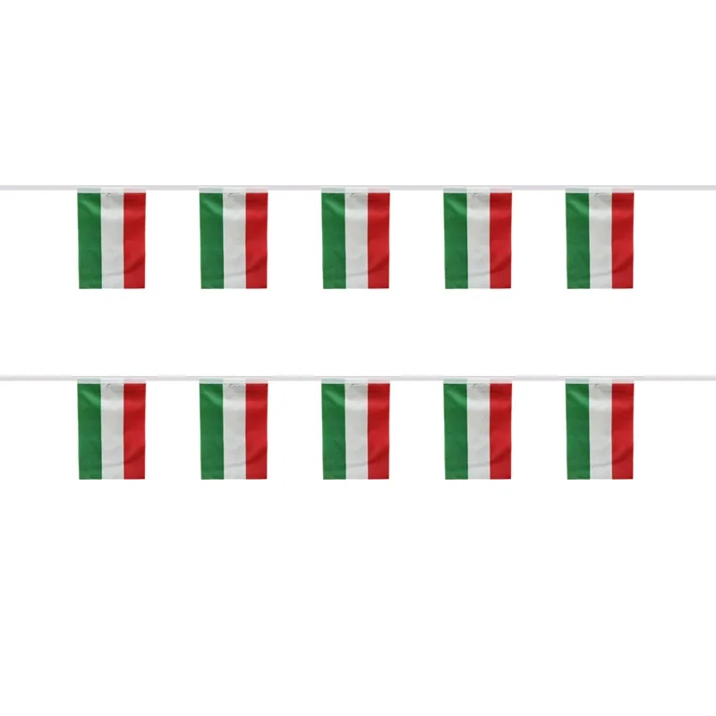 SKY FLAG Hungary bunting flags 14x21cm 20pcs/lot Hungary String flags ...
