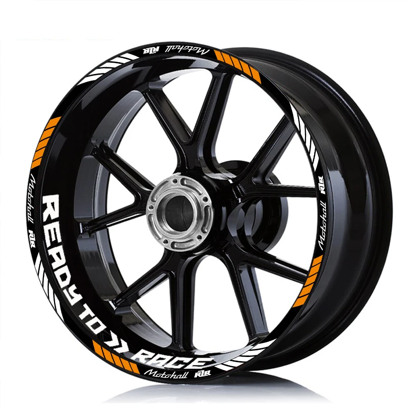R2R READY TO RACE Motorcycle 17 INCH Wheel Reflective Sticker and ...