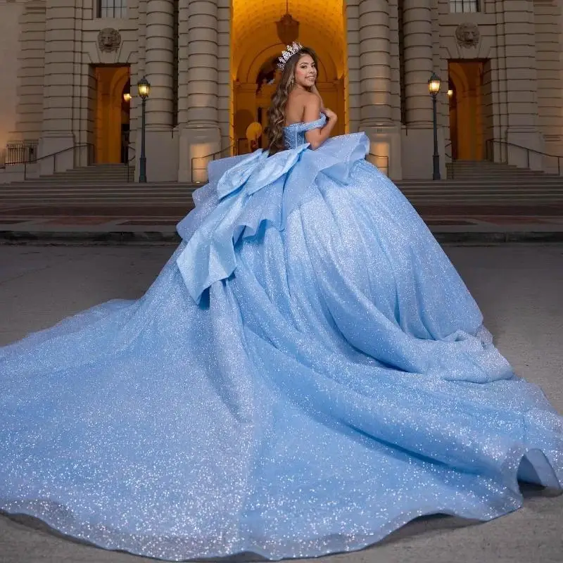 Sky-Blue-Shiny-Ball-Gown-Sweet-16-Year-Old-Quinceanera-Dresses-Off ...