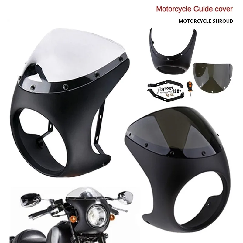 For 7 Inch Headlight Motorcycle Retro Cafe Racer Headlight Fairing ...