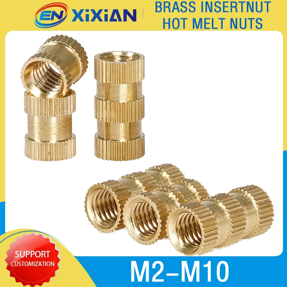 Hot-Melt-Threaded-Nuts-Inserts-Brass-Injection-Molding-Knurl-Embedded ...