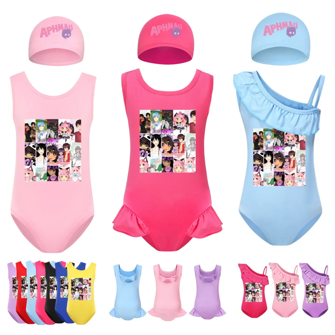 APHMAU-Cat-Aaron-Lyanc-Clothes-Kids-One-Piece-Swimwear-Baby-Girls ...