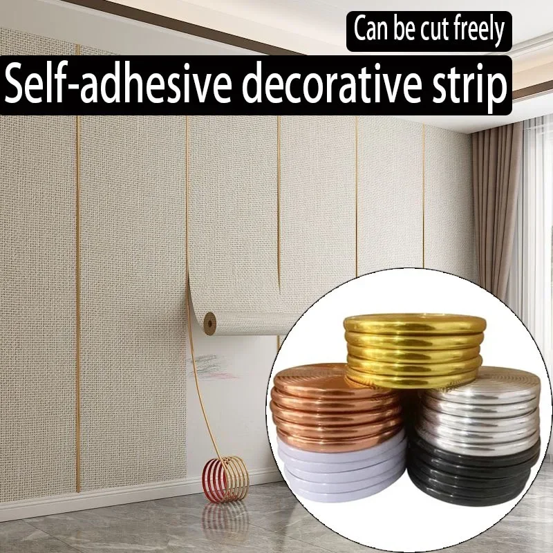PVC-Gold-Tape-living-room-wall-sticker-self-adhesive-for-Background ...