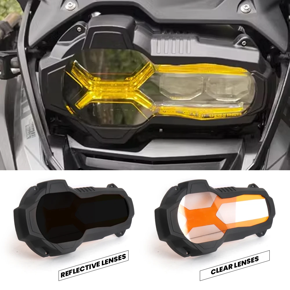 Motorcycle-Headlight-Protector-Guard-Orange-Fluorescent-Covers-For-BMW ...