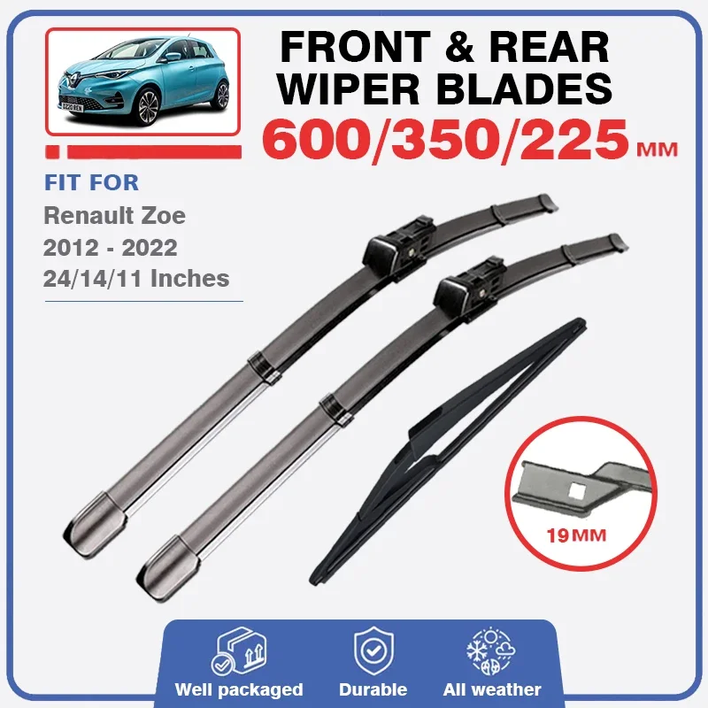 Car-Front-Rear-Wiper-Blades-For-Renault-Zoe-2012-2022-Window-Windscreen ...