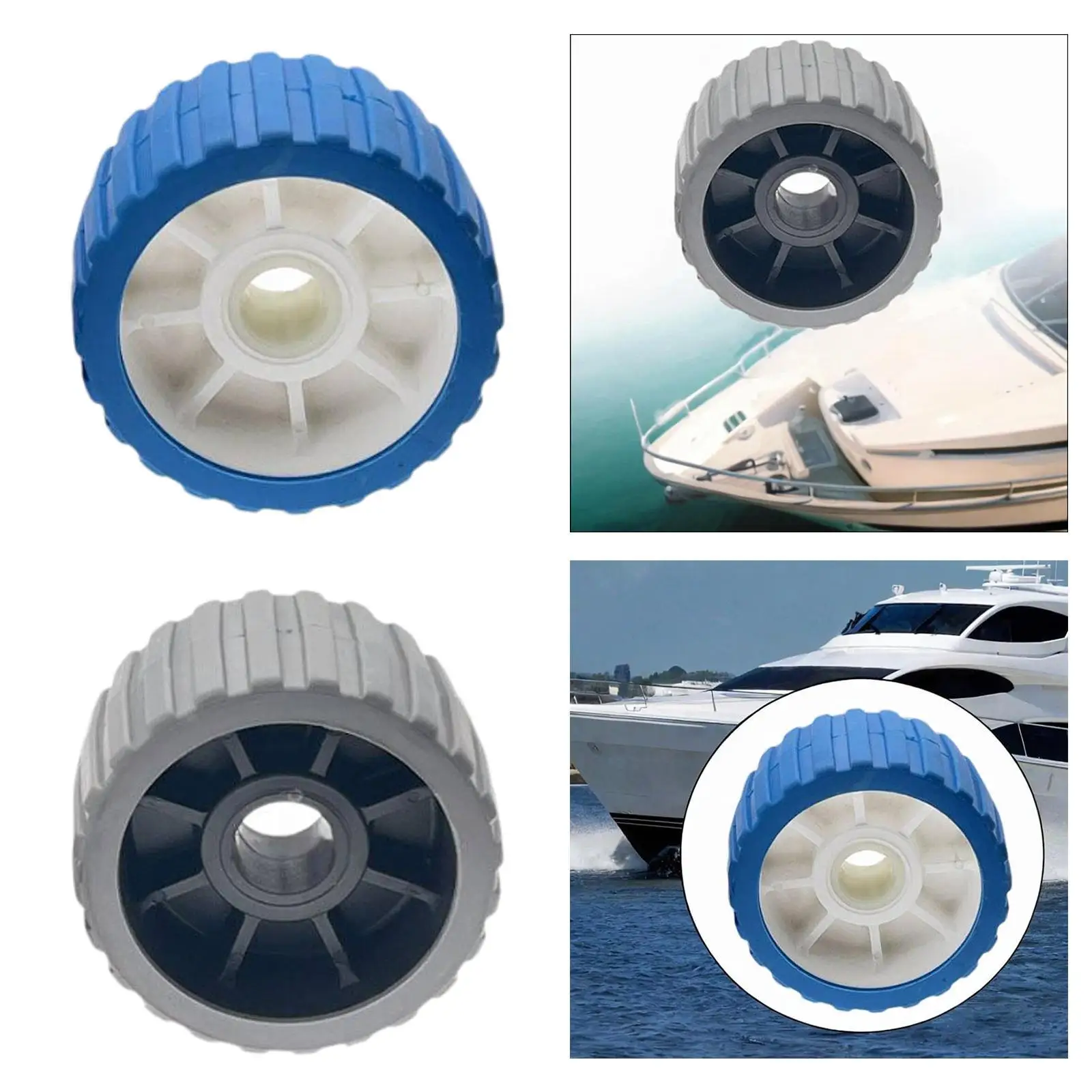 Boat-Trailer-Roller-Wheel-Marine-Ribbed-Wobble-Roller-Hardware-Bow-Stop ...