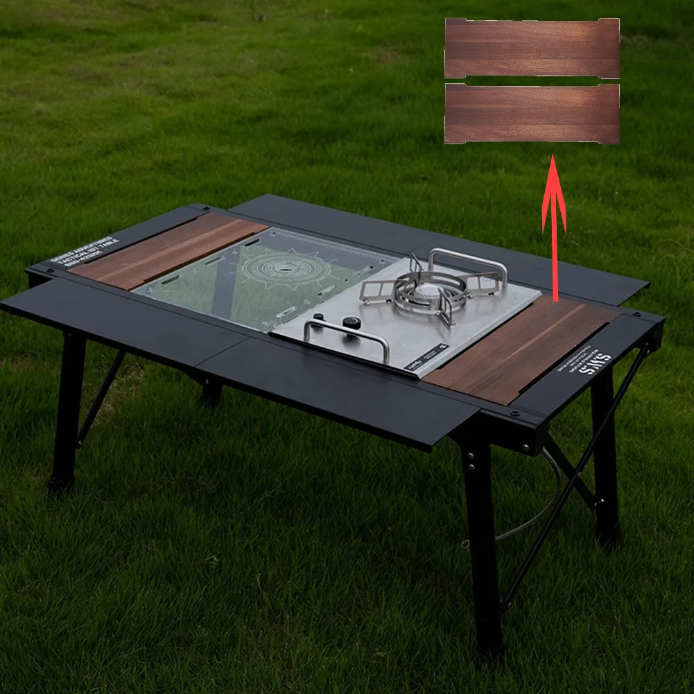 2Pcs-Camping-Table-Unit-Board-Wooden-Portable-Table-Unit-Plate ...