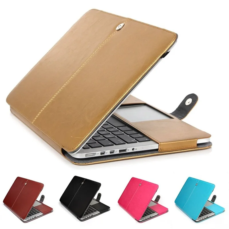 Bolsa de couro pu basix, capa protetora para apple macbook air 11 13 ...