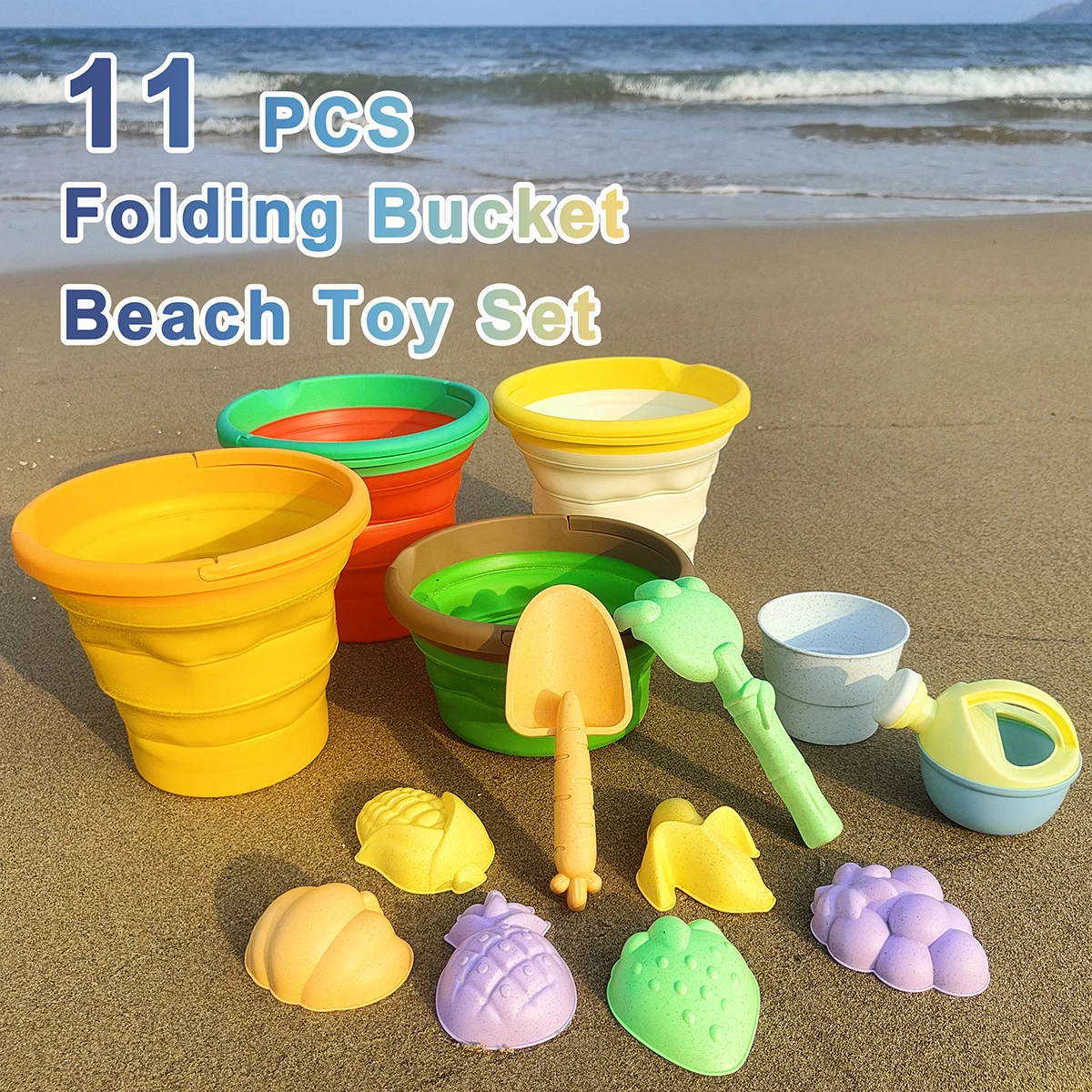 1/11PCS Children Fruit Beach Toy Summer Outdoor Games Sand Play Bucket ...