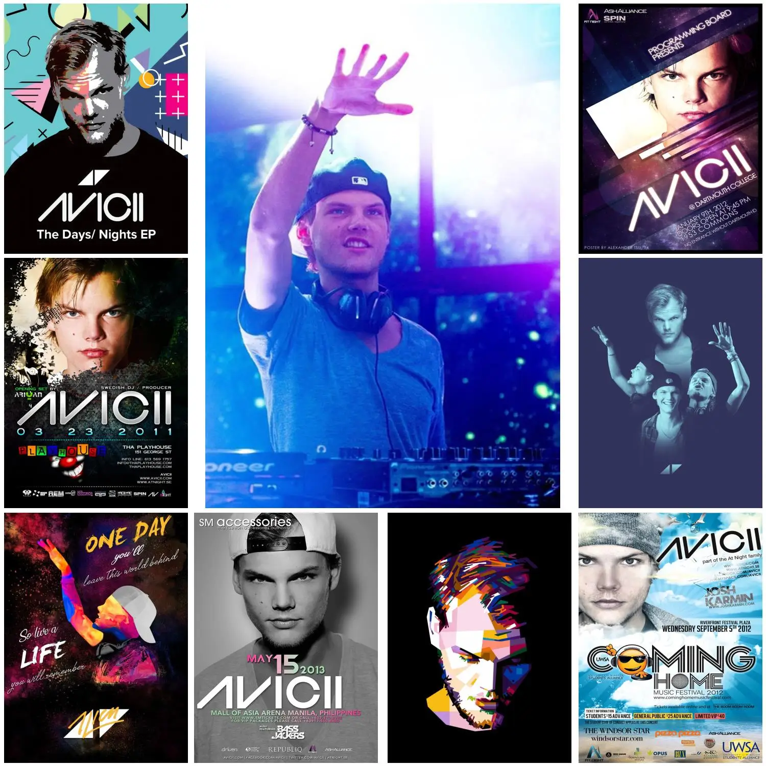 avicii-Poster-Decorative-Painting-Canvas-Poster-Gift-Wall-Art-Living ...