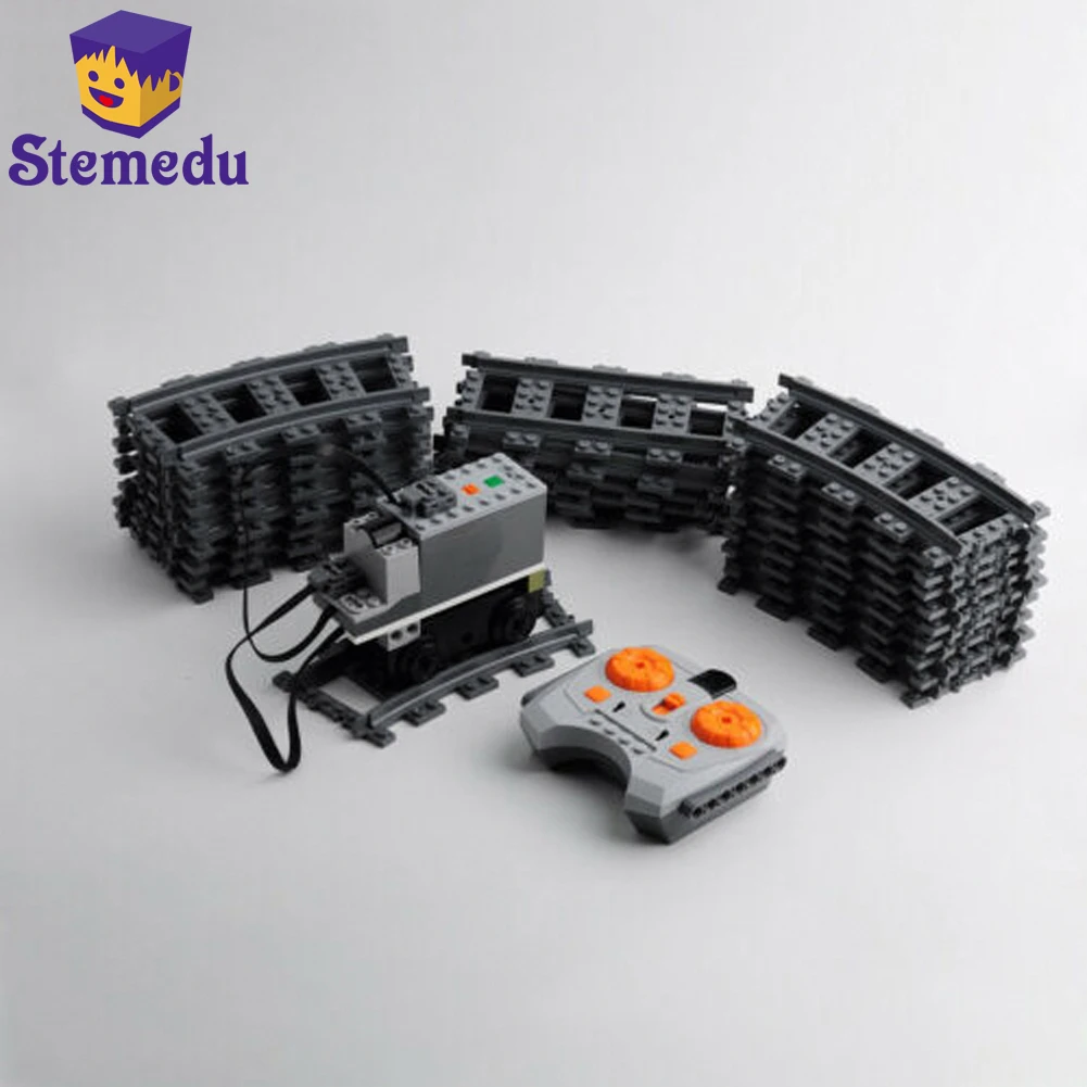 DIY-Train-Motor-Set-IR-Remote-Receiver-AAA-Battery-Case-LED-Strip-Rail ...