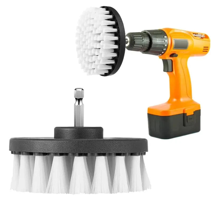 1pc Soft Drill Brush Attachment 4inch for Cleaning Carpet & Leather and ...