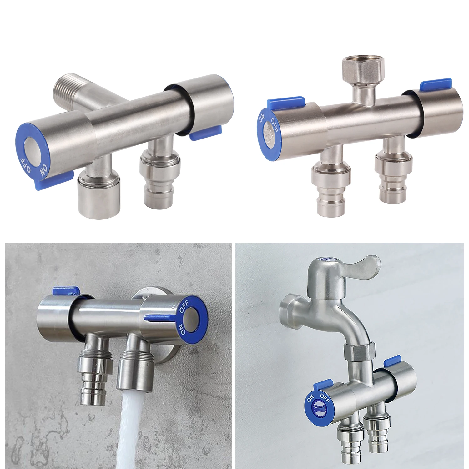 Dual-Control-Valve-1-In-2-Out-Water-Tap-Garden-Irrigation-Water ...