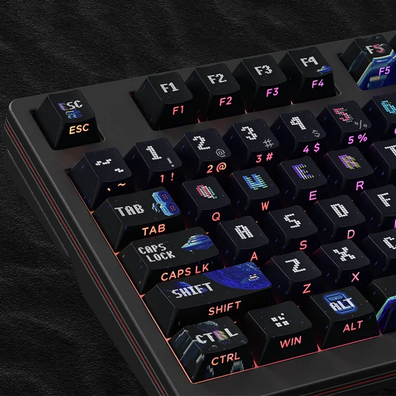 High-Quality-Transparent-PBT-Keycaps-Space-Theme-OEM-130-keyas-for ...