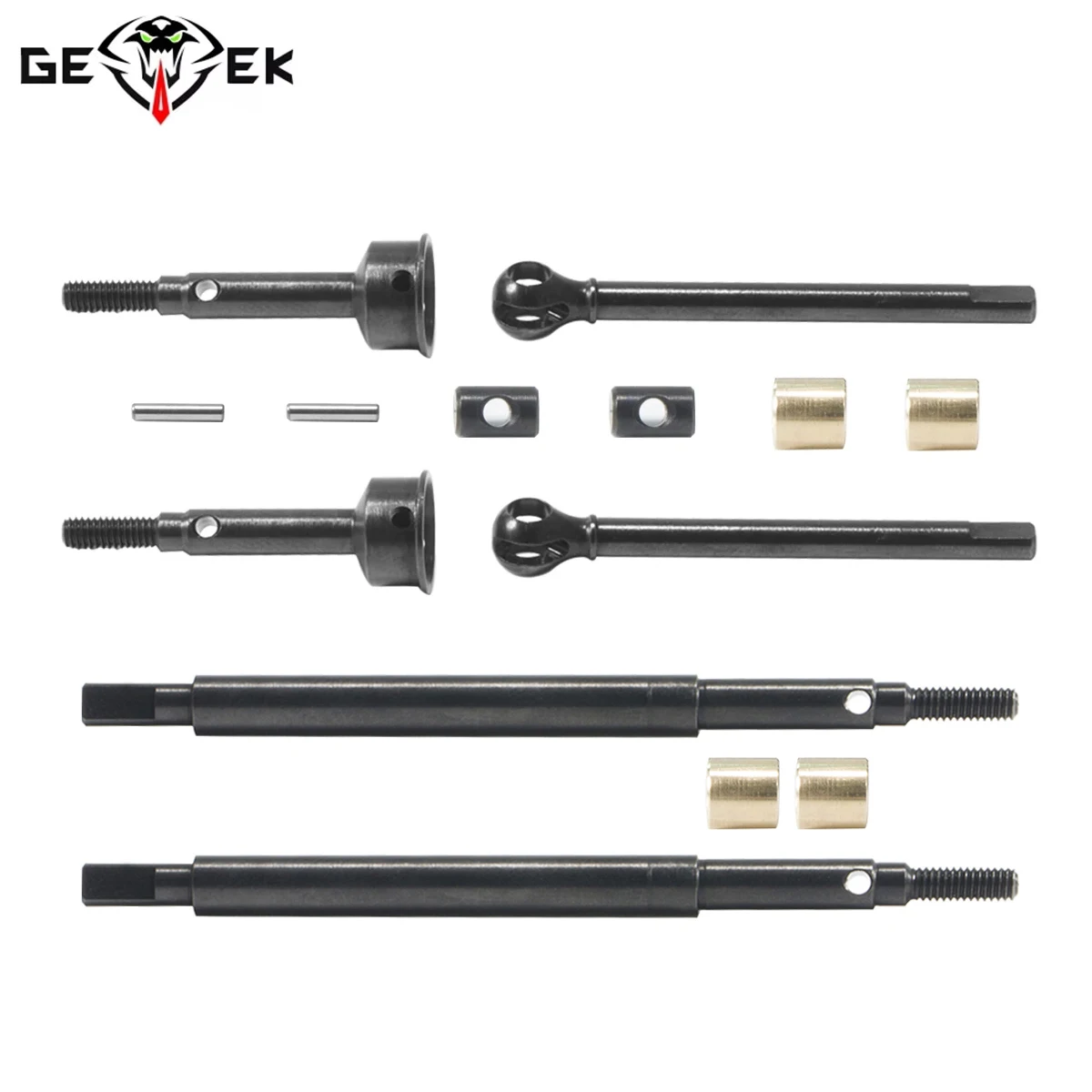 Steel Front Rear Axle Shafts 5mm Extended +2mm Thread Longer Driveshaft ...