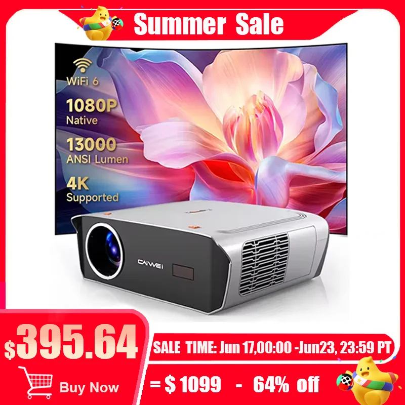 CAIWEI-A9R-Smart-Projector-4K-13000-High-Lumen-Autofocus-WiFi-5G ...