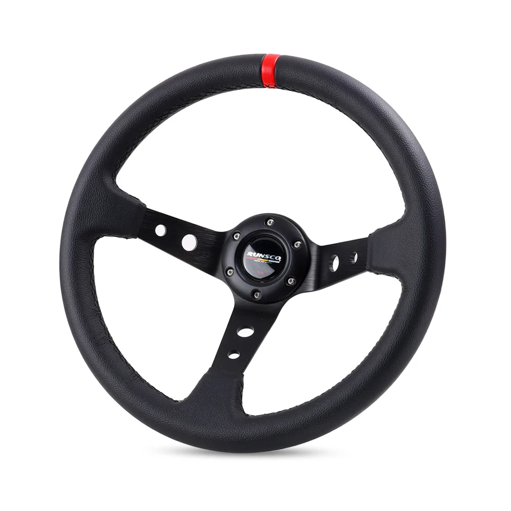 350mm-Car-Tuning-Steering-Wheel-Genuine-Leather-Drift-Racing-Game ...