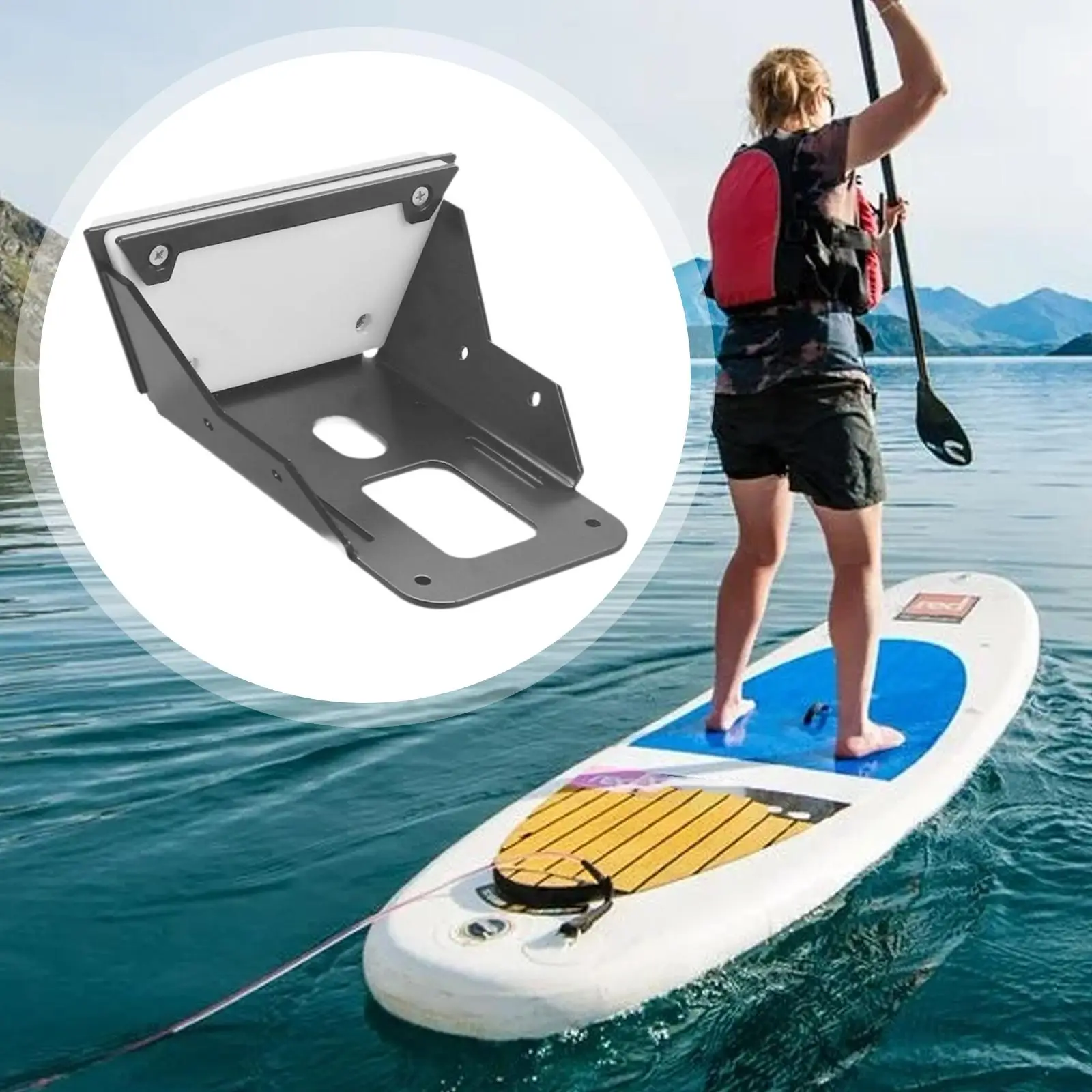 Transom Trolling Motor Mount with Locking Lip Sturdy Hardware Spare ...