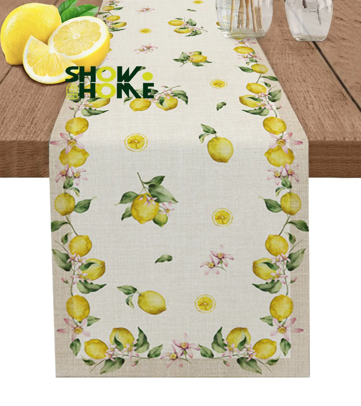 Idyllic-Summer-Fruit-Lemon-Table-Runner-Wedding-Table-Decor-Exquisite ...