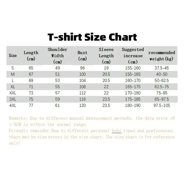 German Shirt Sizes
