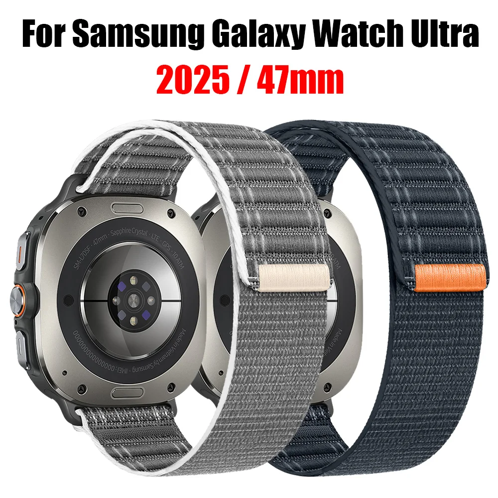 Nylon Watch Strap For Samsung Galaxy Watch Ultra 2025 47mm Replacement ...