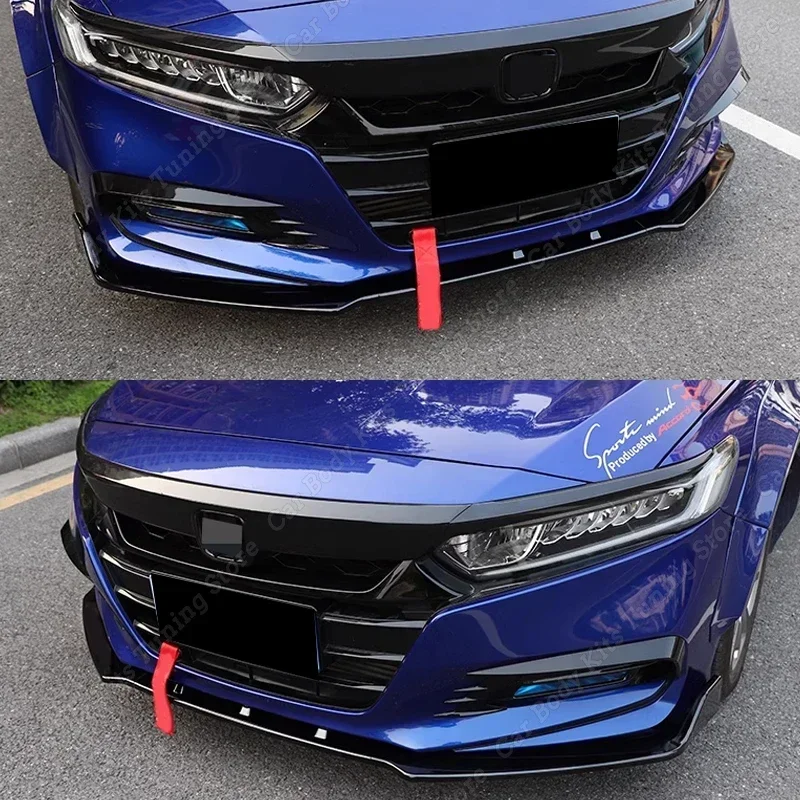 Fur Honda Accord zehnte Generation glanzend schwarz Front stoBstange Splitter Lippen diffusor Body Kit Spoiler Tuning AliExpress