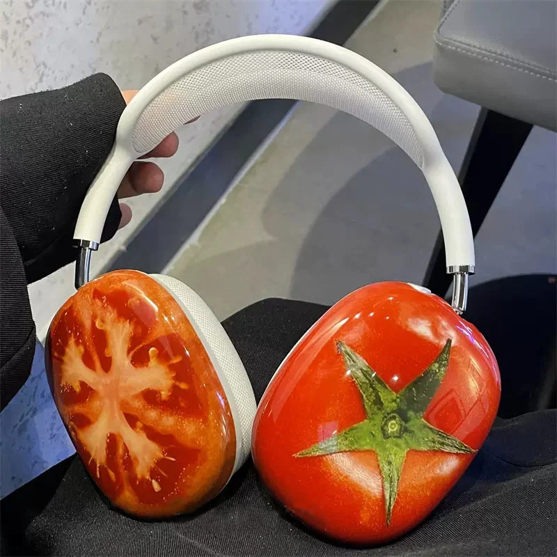 Summer Cute Fruit Tomato Protective Case For Apple Airpods Max Earphone ...