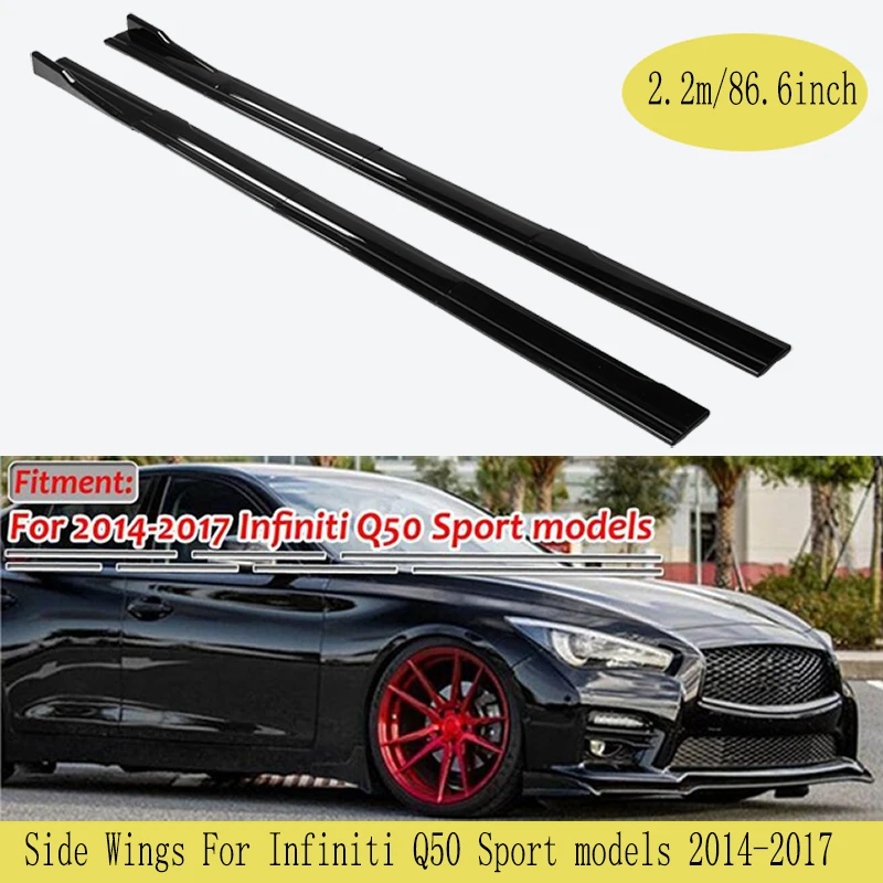 car-accsesories-2-2m-Side-Skirts-Extension-Rocker-Splitters-Diffuser ...