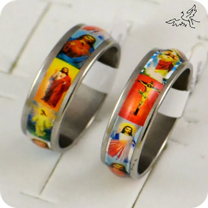 Catholic-Christian-Orthodox-Holy-Icon-Jesus-Virgin-Mary-Ring-Multicolor ...
