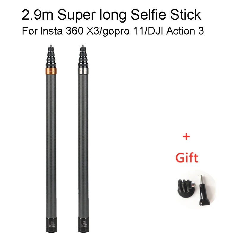 Insta360 One Rs Extended Selfie Stick - 290cm Selfie Stick Insta360 X3 ...