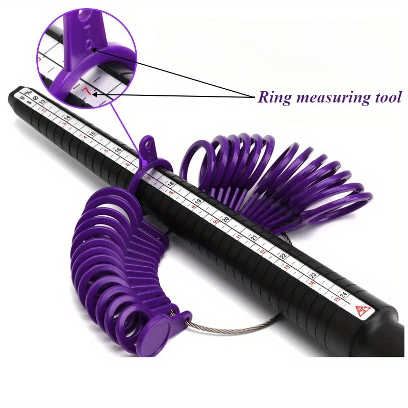 Ring Stick Mandrel Kit Ring Sizer Measuring Tool Finger Ring Mandrel ...
