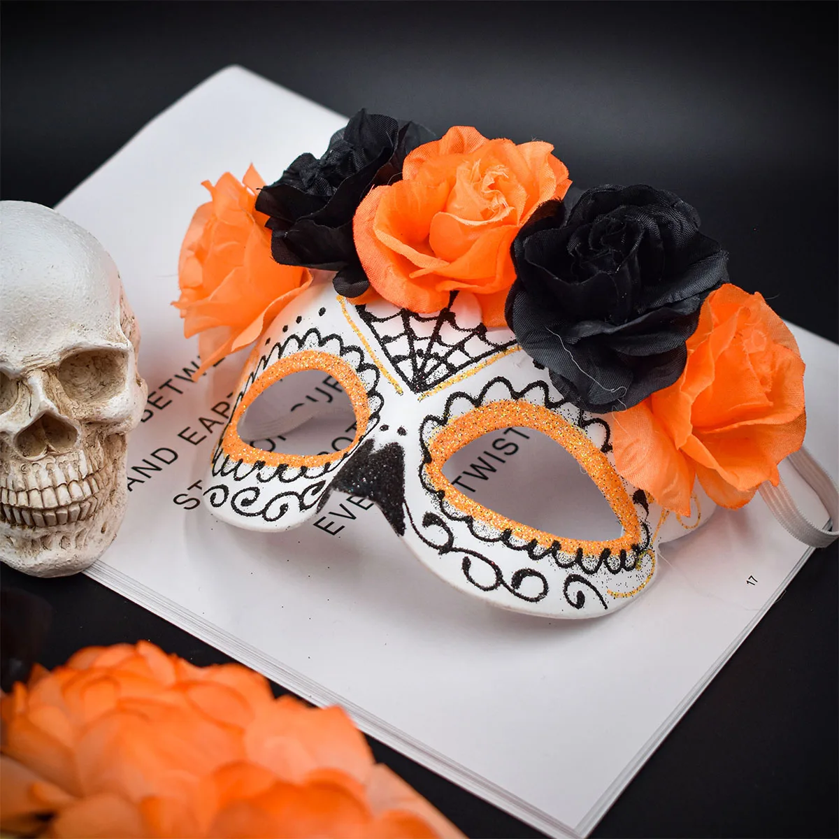 1PC-Ladies-Spider-Web-Pattern-Hot-Stamping-Process-Half-Face-Mask ...