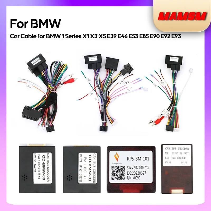 MAMSM-Cable-de-Radio-con-DVD-para-coche-adaptador-de-arn-s-de-cables ...