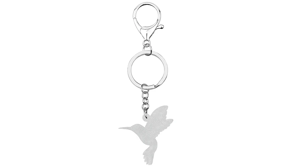 Acrylic Colorful Hummingbird Keychains Birds Purse Key Ring Chain Gift ...