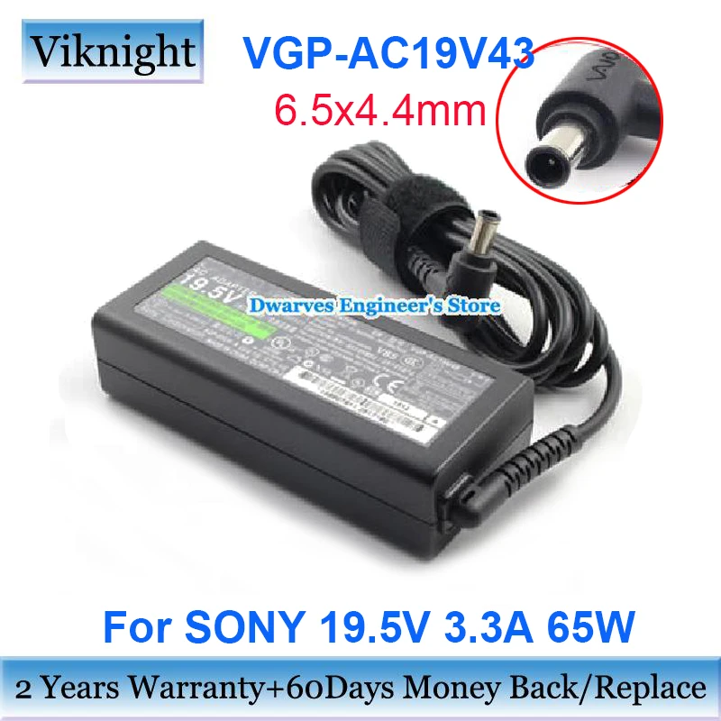 Original Adp-90th Adapter Charger 19.5v 3.3a Vgp-ac19v43 For Sony Vaio Vgp-ac19v48 Vpcs132fx Pcg ...