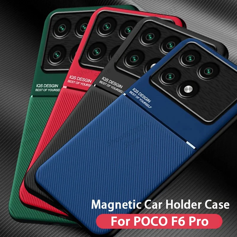 PocoX6-Case-Leather-Car-Magnetic-Holder-Back-Cover-For-Xiaomi-Poco-Poko ...