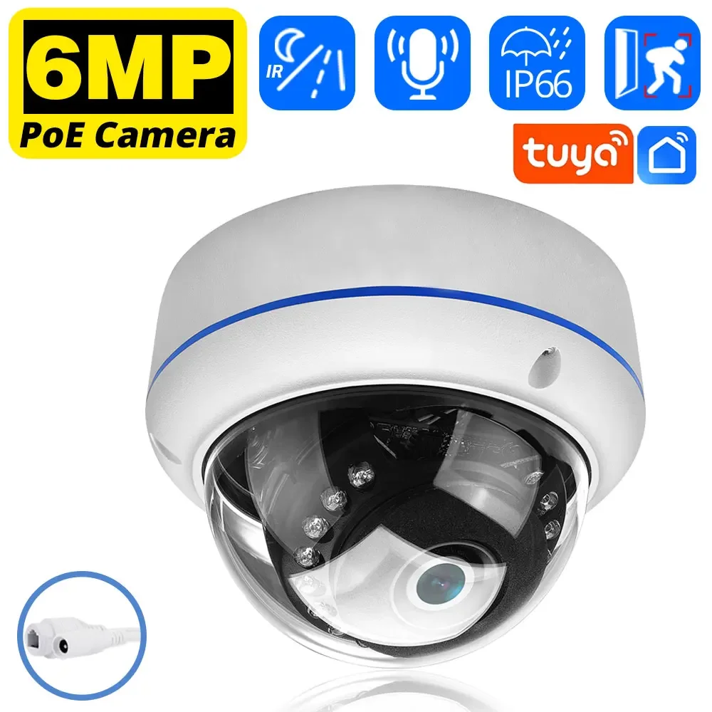Tuya Smart POE IP Dome-Camera Outdoor 6MP HD Video Surveillance IP ...
