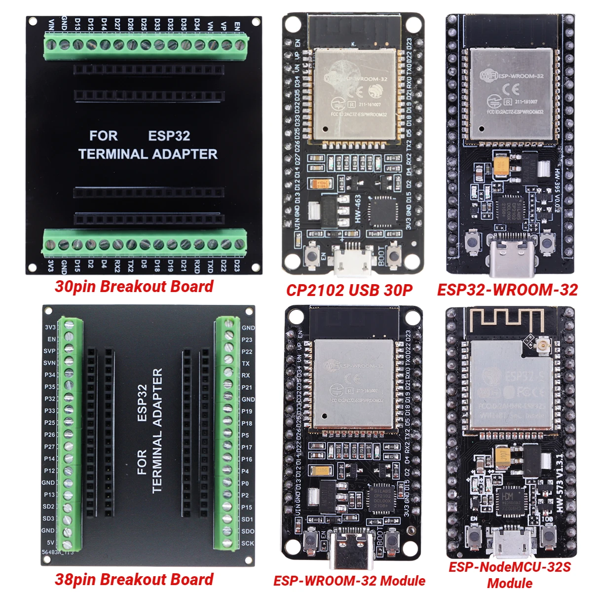 ESP32-Development-Board-TYPE-C-Micro-USB-CH340C-CP2102-ESP32-30PIN ...